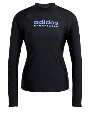 adidas Long sleeve rash guard in black / cobalt blue | ASOS