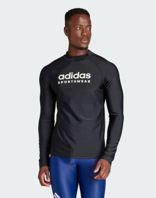 adidas Long sleeve rash guard in black | ASOS