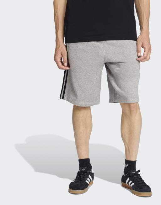 adidas Originals 3-stripes shorts in medium grey heather | ASOS