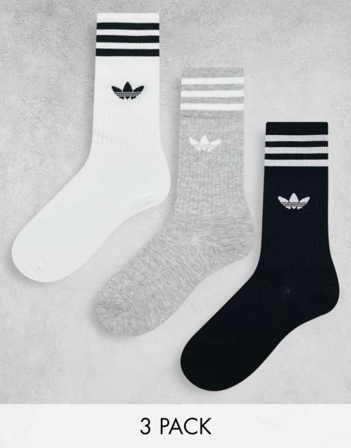 adidas Originals adicolor 3 pack crew socks in multi | ASOS