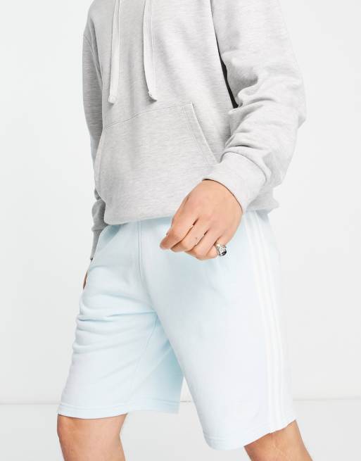 adidas Originals Adicolor 3 stripe shorts in pastel blue | ASOS