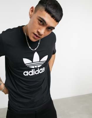 Adidas Originals Adicolor Classics Trefoil T-shirt In Black | ModeSens