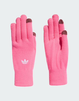 adidas Originals Adicolor smartphone gloves in lucid pink | ASOS