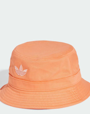 adidas Originals Adicolor trefoil bucket hat in semi coral | ASOS