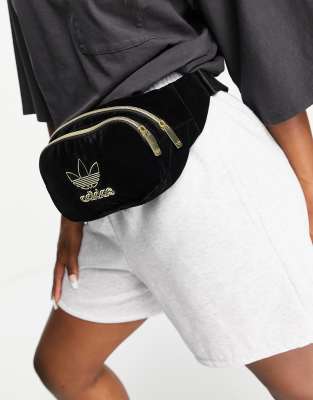 adidas Originals adicolor velvet bum bag in black | ASOS