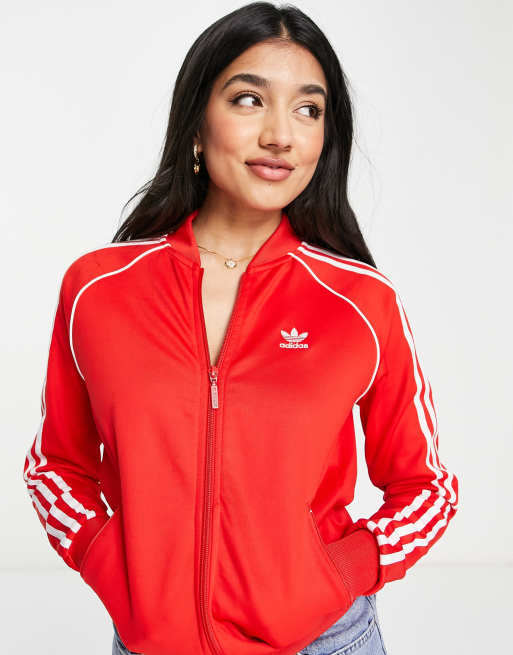 adidas Originals adicolour track jacket in red | ASOS