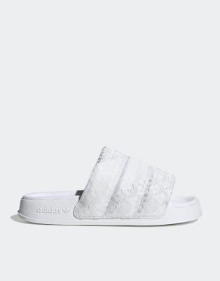 adidas Originals - Adilette essential - Sliders bianche | ASOS