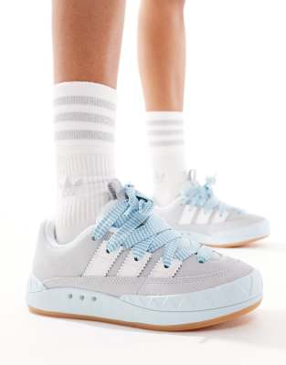 adidas Originals adimatic sneakers in pale blue | ASOS