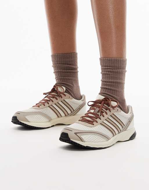 adidas Originals – Adios OG – Naturvita och bruna sneakers | ASOS