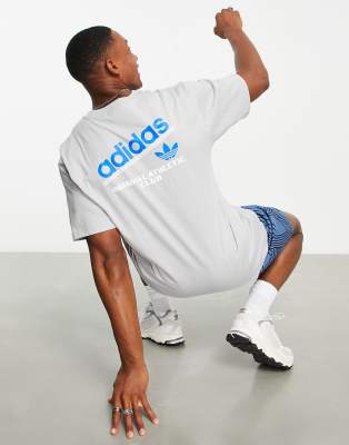 adidas Originals Athletic Club back print logo t-shirt in grey | ASOS