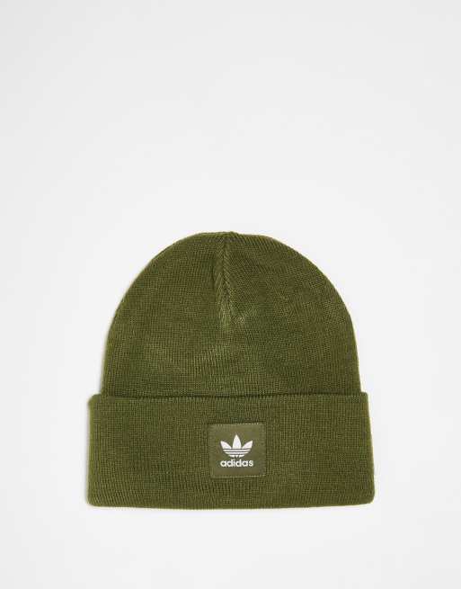 adidas originals - Bonnet à logo trèfle - Kaki | ASOS