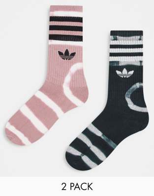 adidas Originals - Calzini con trifoglio e tre strisce tie-dye | ASOS