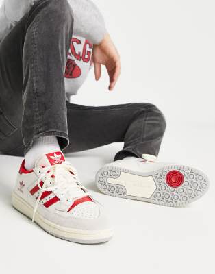 adidas Originals Centennial trainers in white and red | The Hoxton Trend