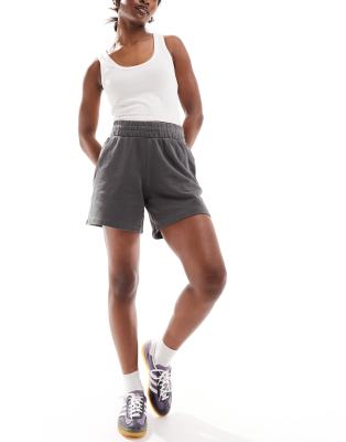 adidas Originals essentials jersey shorts in washed black | ASOS