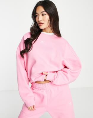adidas Originals essentials sweatshirt in pink | ASOS
