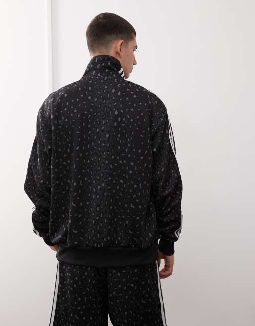 adidas Originals Firebird loose track top in black leopard print | ASOS
