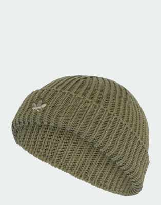 adidas Originals Fisherman short beanie in olive strata | ASOS
