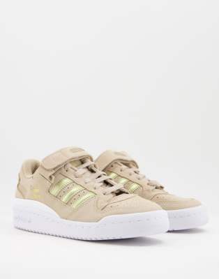 Adidas Originals Forum Low Sneakers In Beige And Gold-neutral | ModeSens