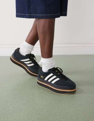 adidas Originals – Gazelle Stack – Svarta och vita träningsskor | ASOS