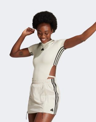 adidas Originals high rise bodysuit in beige | ASOS