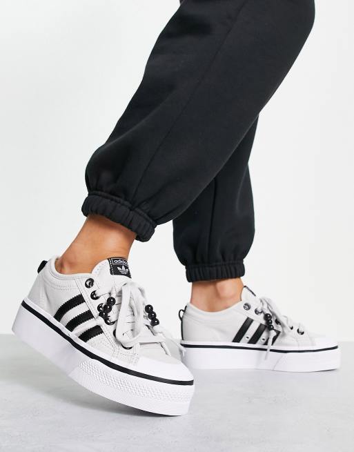 adidas Originals Nizza platform sneakers in grey | ASOS