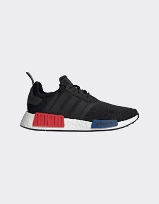 adidas Originals - NMD R1 - Baskets avec détails rouge et bleu - Noir ...
