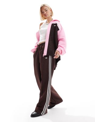 adidas Originals oversized monogram track pant in brown | ASOS