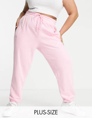 adidas Originals Plus Logomania triple logo joggers in pink - PINK | ASOS