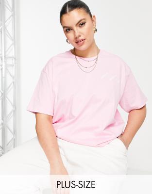 Adidas Originals Plus 'logomania' Triple Logo T-shirt In Pink | ModeSens