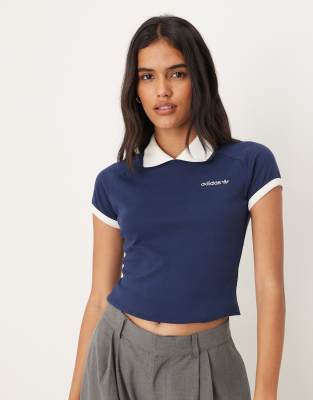 adidas Originals Polo shirt in night indigo | ASOS