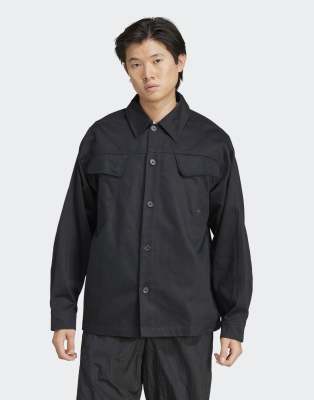 adidas Originals Premium essentials workwear overshirt in black | ASOS