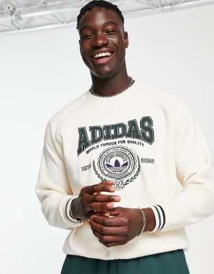 adidas Originals - 'Preppy Varsity' - Sweatshirt met groot logo in ...