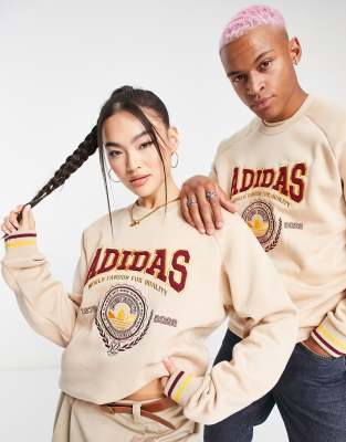 adidas Originals - 'Preppy Varsity' - Uniseks sweatshirt met groot logo ...