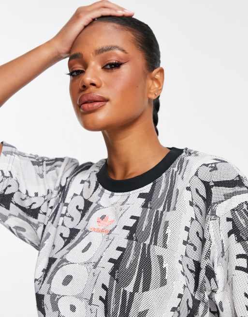adidas Originals Pride printed t-shirt in black with Love Unites back ...