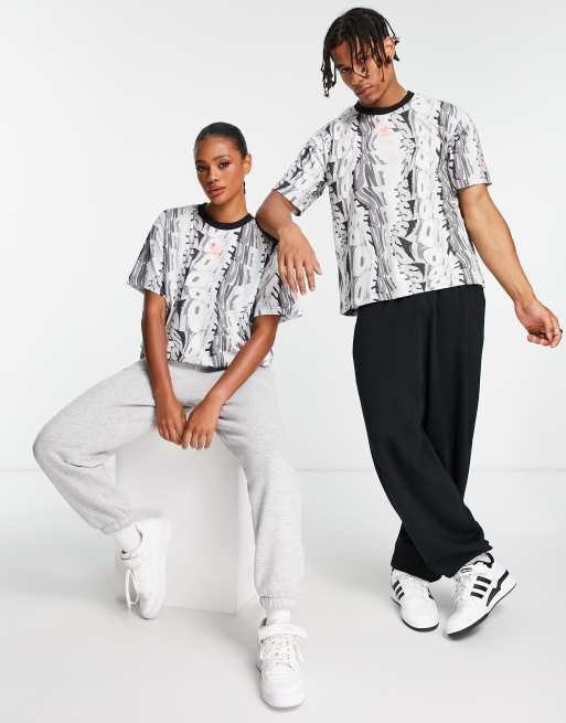 adidas Originals Pride printed t-shirt in black with Love Unites back ...