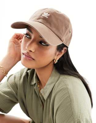 adidas Originals relaxed mini logo cap in brown | ASOS
