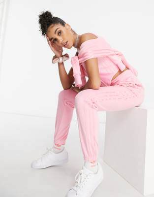 adidas Originals - Relaxed Risqué - Jogger en velours - Rose vif | ASOS