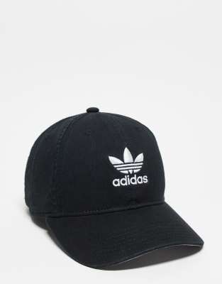 adidas Originals Relaxed Strapback cap in black | ASOS