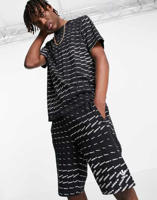 adidas Originals repeat logo t-shirt in black | ASOS