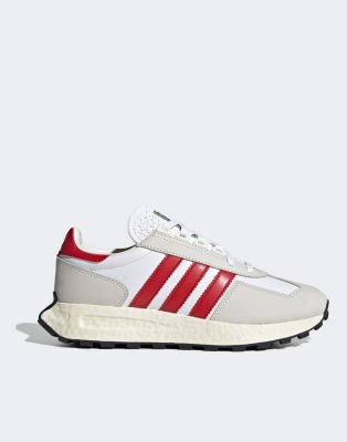 adidas Originals Retropy E5 trainers in white and red | The Hoxton Trend