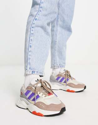 adidas Originals Retropy F90 sneakers in grey with colour pops | ASOS