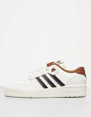 adidas Originals Rivalry Low trainers in white and brown | ASOS