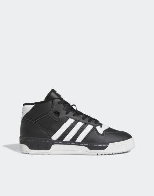 adidas Originals Rivalry mid trainers in black and white | ASOS