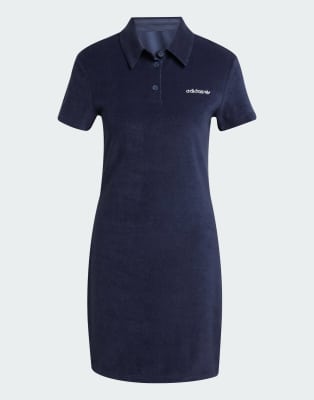 adidas Originals - Robe en tissu éponge - Bleu marine ombre | ASOS