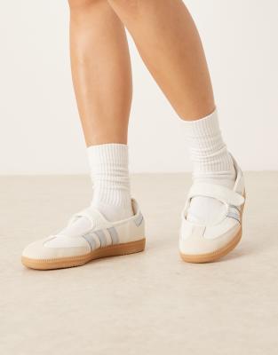 adidas Originals Samba Jane sneakers in cloud white and halo blue | ASOS