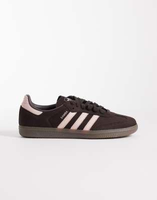 adidas Originals – Samba OG – Bruna och rosa sneakers | ASOS