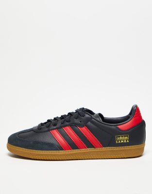 adidas Originals Samba sneakers in black and red | ASOS