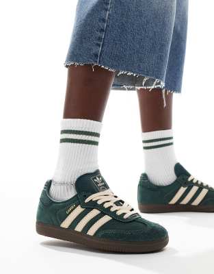 adidas Originals - Samba - Sneakers in donkergroen | ASOS