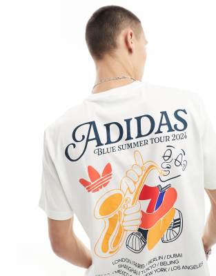 adidas Originals script logo t-shirt in off white | ASOS