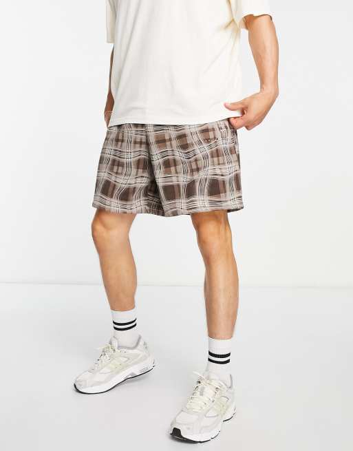 adidas Originals - Short à carreaux ondulés - Marron | ASOS